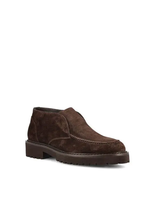 DOUCAL'S Almond Toe Slip-on Loafers