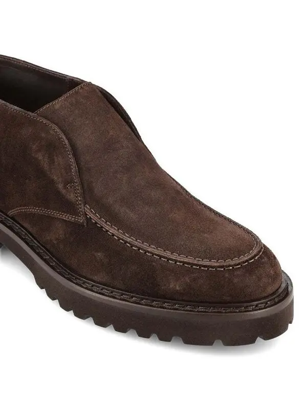 DOUCAL'S Almond Toe Slip-on Loafers