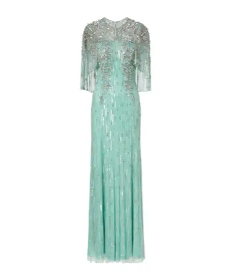 Jenny Packham Astra Embellished Gown - Green