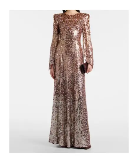 Jenny Packham Phara Embellished Fringed Gown