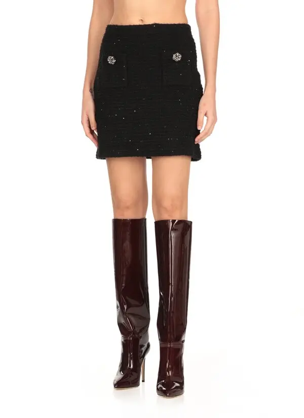 SELF-PORTRAIT Sequined Skirt
