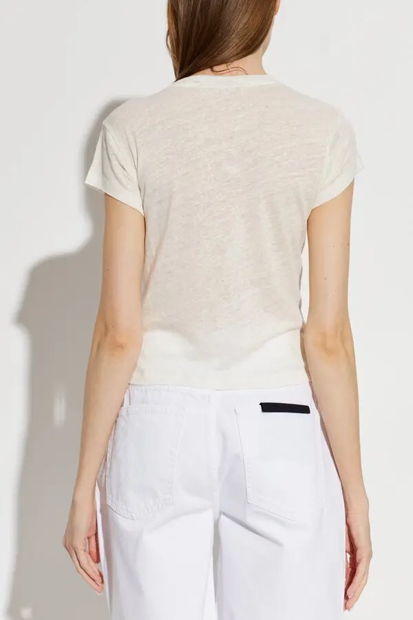 IRO PARIS V-neck Top With Piping Detail