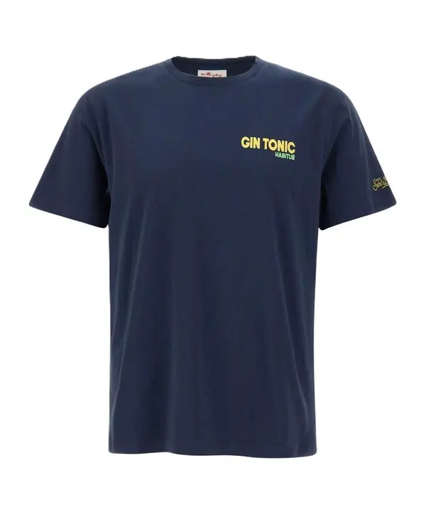 MC2 SAINT BARTH Graphic-print Logo-embroidered T-shirt
