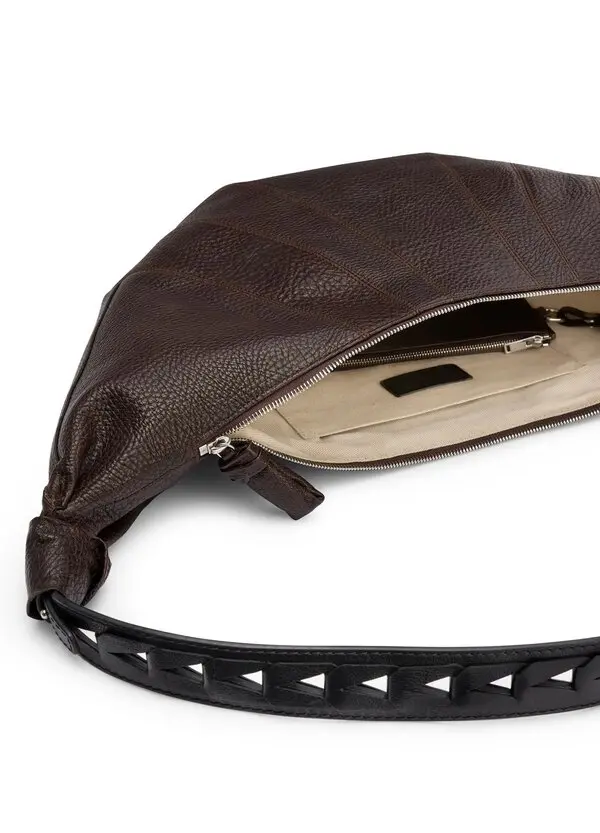 LEMAIRE Woven Chevron Large Croissant Bag
