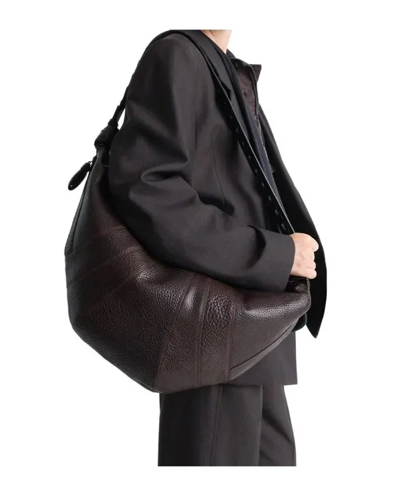 LEMAIRE Woven Chevron Large Croissant Bag