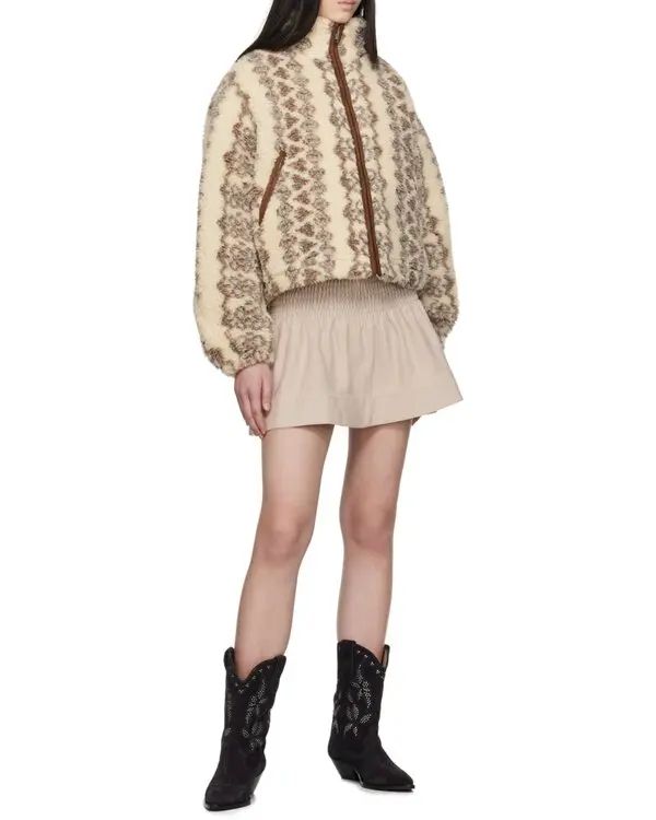Isabel Marant Étoile Printed Zip-up Bomber Jacket - Rice Brown