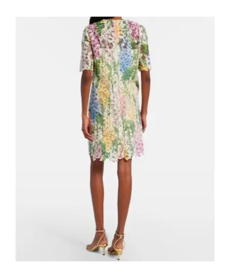 Oscar De La Renta Floral Lace Minidress