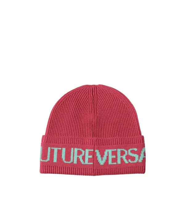 Versace Logo Intarsia Knitted Beanie