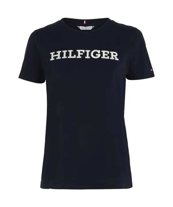 Tommy Hilfiger Short-sleeved Crewneck T-shirt With Embroidered Logo