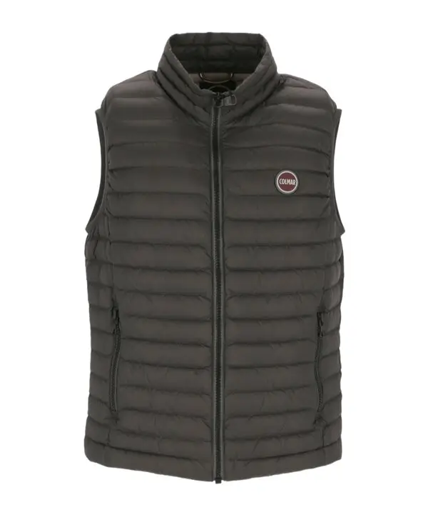 COLMAR Logo-patch Zipped Padded Gilet - Black