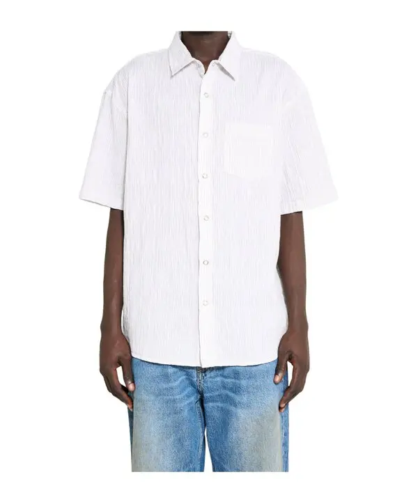 StÜssy Stssy Wavy Striped Short-sleeved Shirt