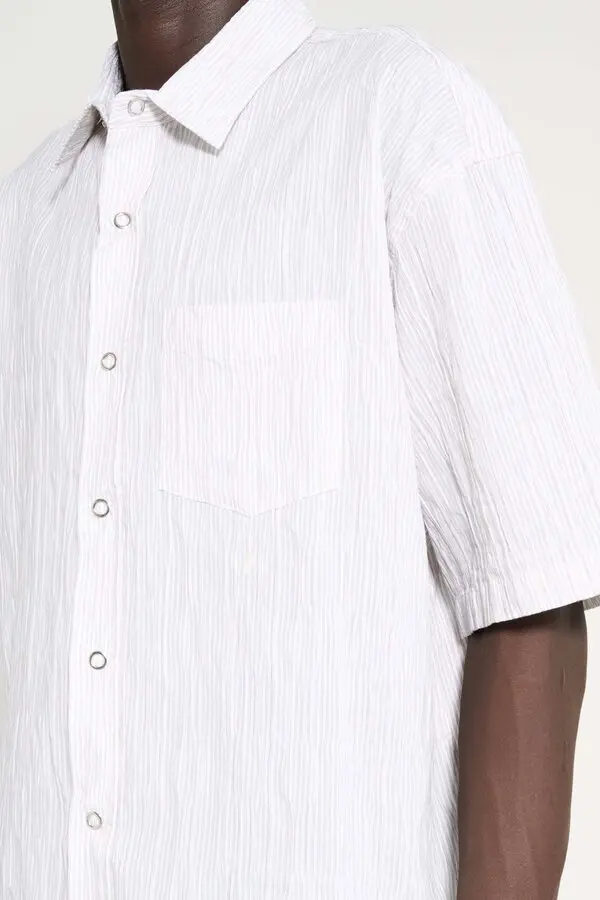 StÜssy Stssy Wavy Striped Short-sleeved Shirt