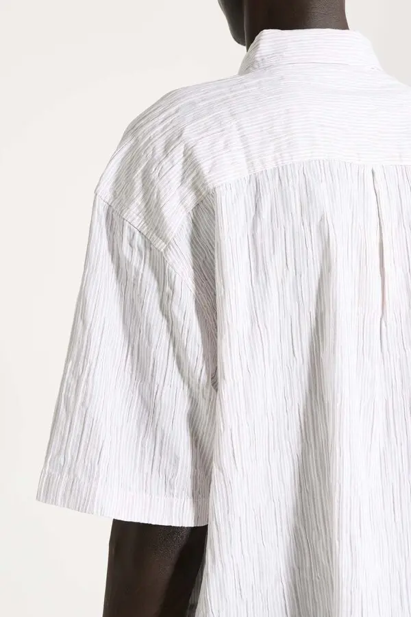 StÜssy Stssy Wavy Striped Short-sleeved Shirt