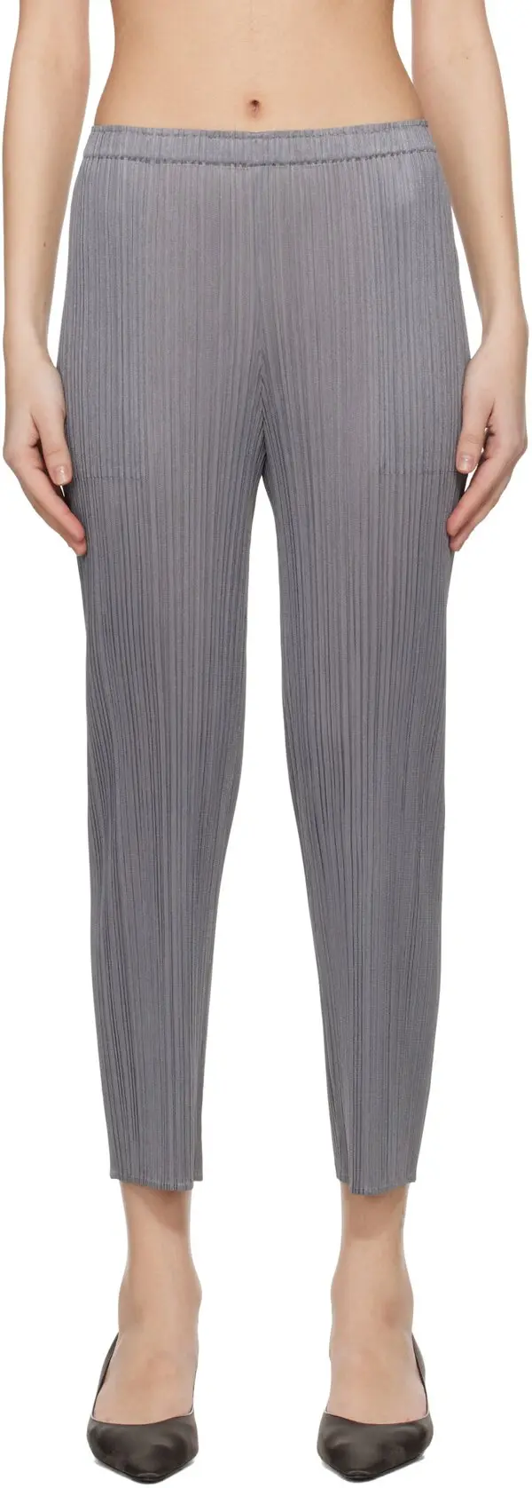 PLEATS PLEASE BY ISSEY MIYAKE Pleats Please Issey Miyake Cropped Leg Pleated Trousers