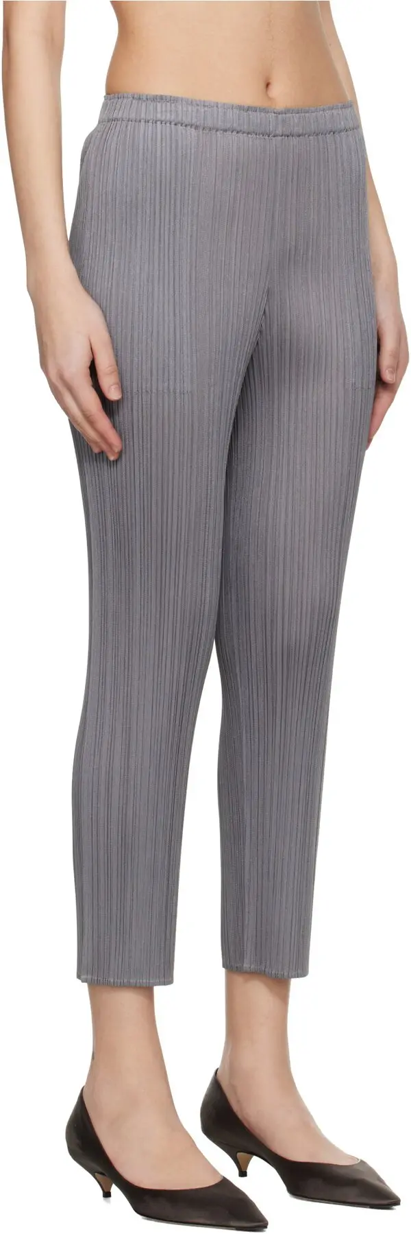 PLEATS PLEASE BY ISSEY MIYAKE Pleats Please Issey Miyake Cropped Leg Pleated Trousers
