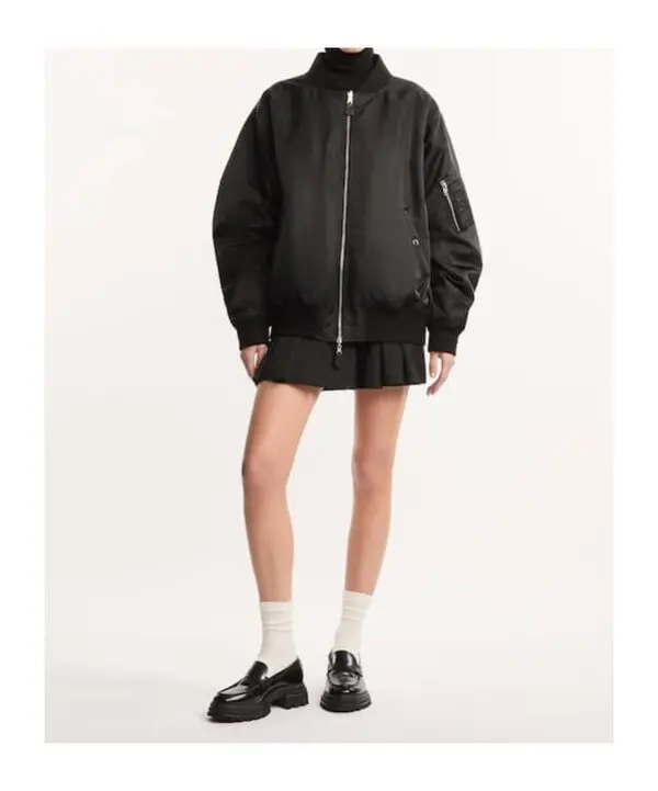 Hogan Zip-up Long-sleeved Reversible Bomber Jacket