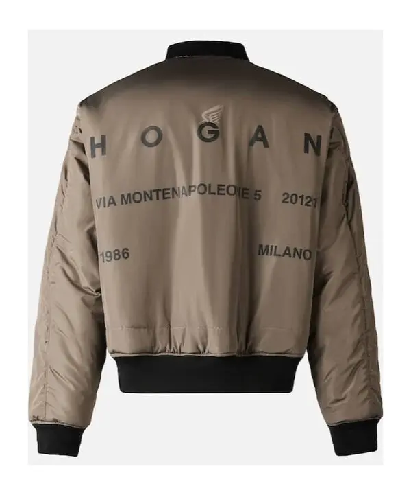 Hogan Zip-up Long-sleeved Reversible Bomber Jacket