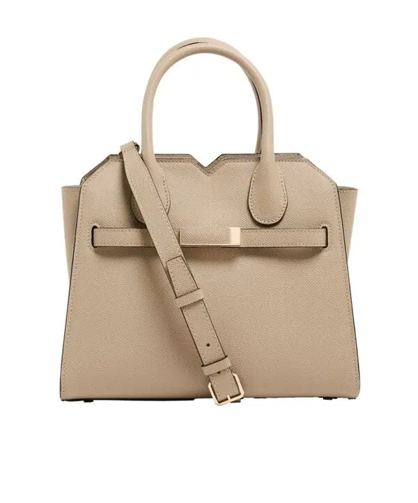 VALEXTRA Milano Two Handles Mini Bag - Nude