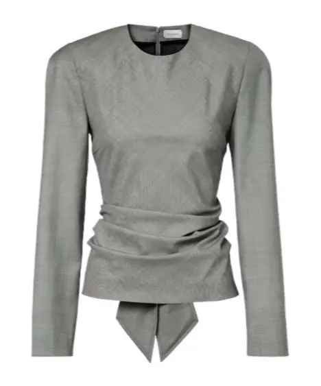 Magda Butrym Draped Wool Blouse