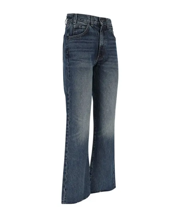 NILI LOTAN High Waist Denim Trousers