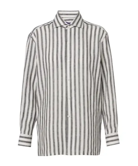 Ralph Lauren Capri Striped Linen Shirt - Gray