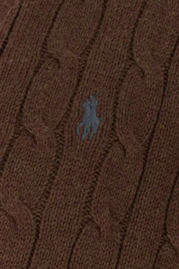Polo Ralph Lauren V-neck Long-sleeve Cardigan With Ribbed Cuffs And Hem