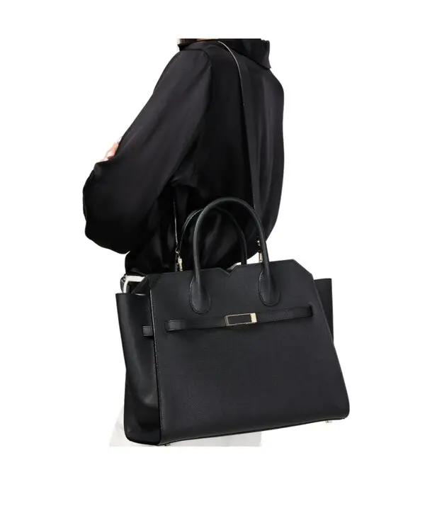 VALEXTRA Double Handle Shoulder Bag