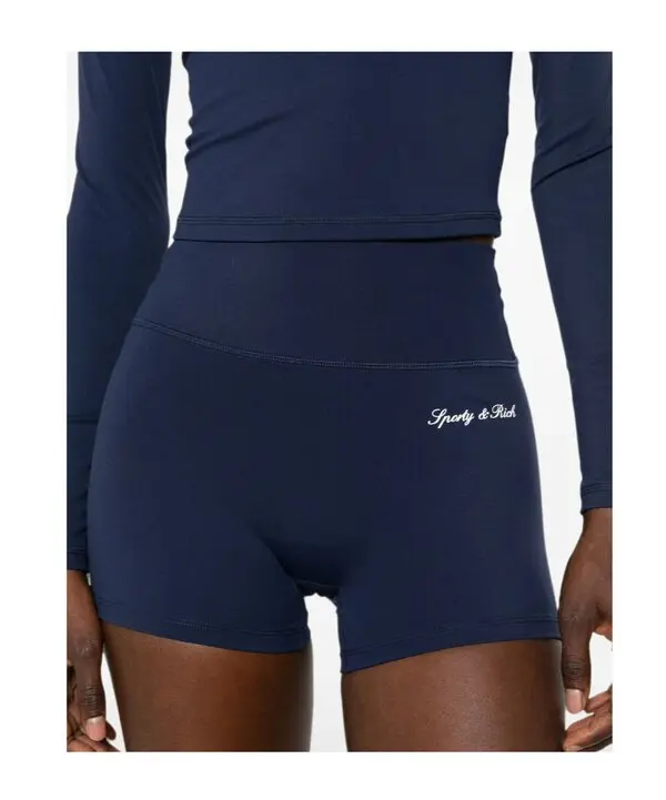 SPORTY  RICH Sporty & Rich High-waisted Fitted Shorts