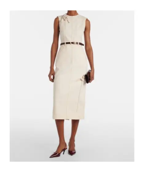 Erdem Floral-appliqué Denim Midi Dress