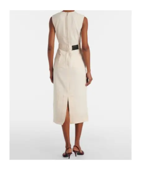 Erdem Floral-appliqué Denim Midi Dress