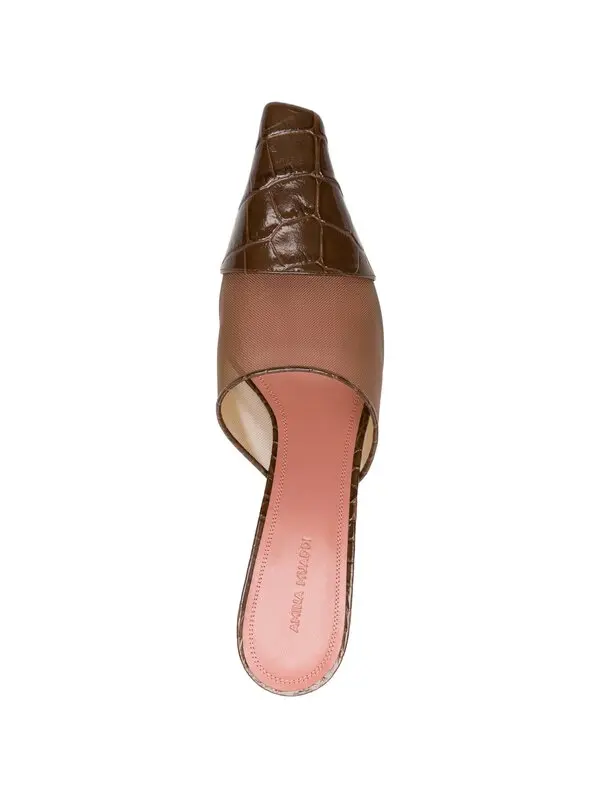 Amina Muaddi Pointed-toe High-heeled Slides