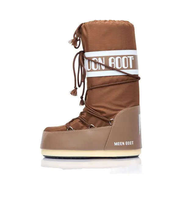 Moon Boot Icon Logo Printed Lace-up Boots - Brown