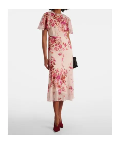 Erdem Floral Silk Midi Dress