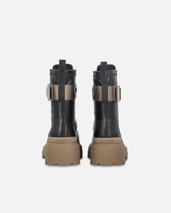 Pinko Logo Detailed Zipped Ankle Boots