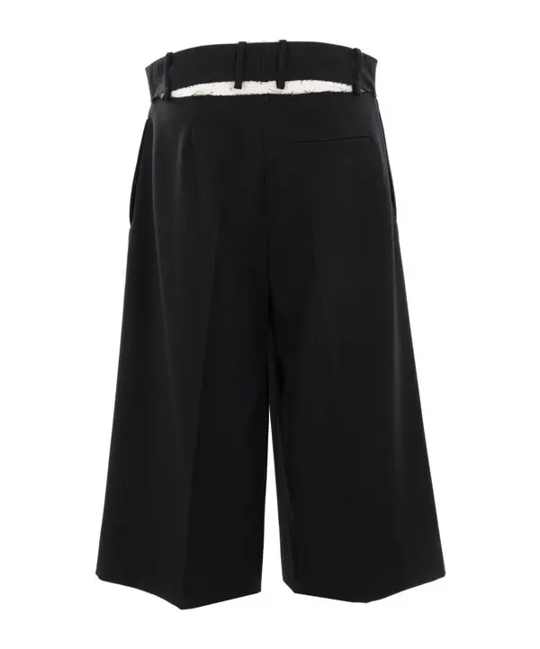 QUIRA Belt-loop Wide-leg Quarter-length Pants