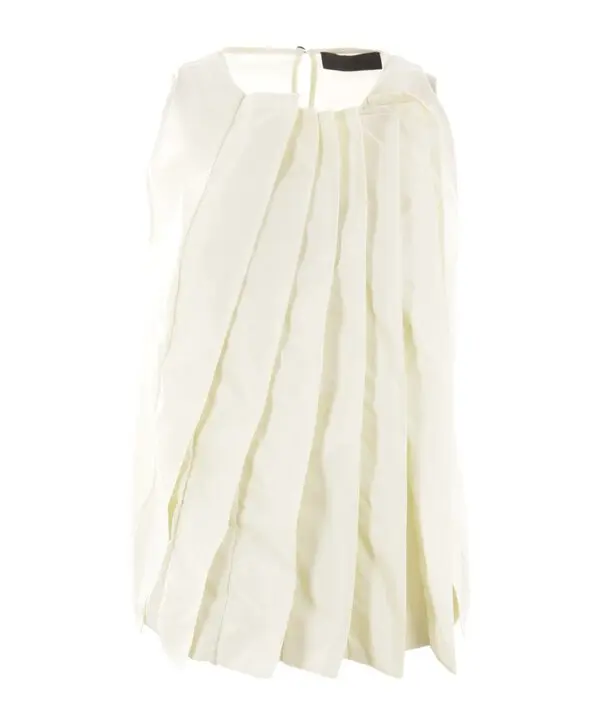 MARIA CALDERARA Pleated Sleeveless Top