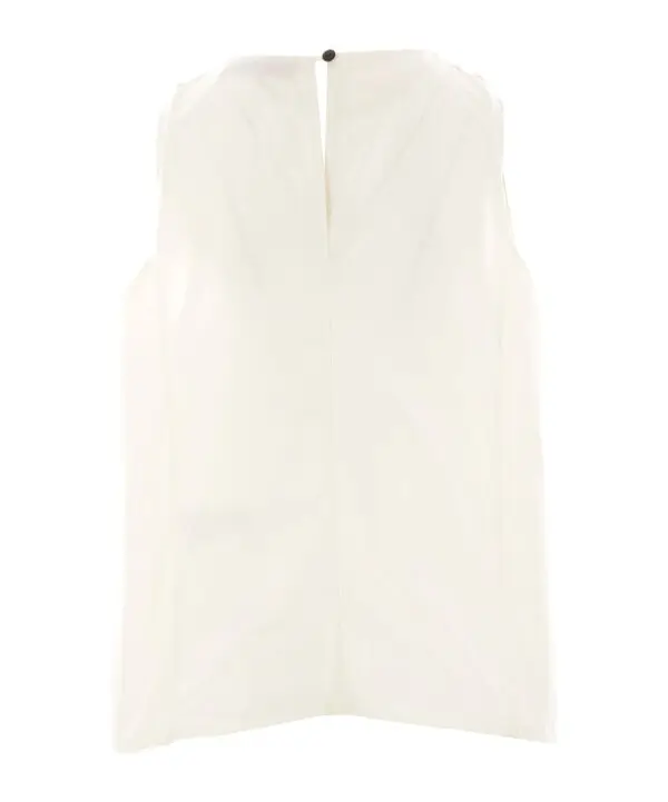 MARIA CALDERARA Pleated Sleeveless Top