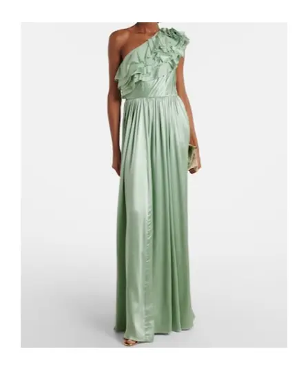 Ulla Johnson Avalina One-shoulder Ruffled Silk Maxi Dress
