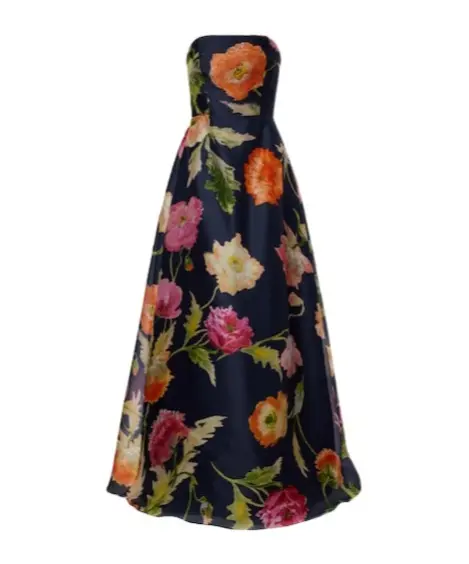 Carolina Herrera Floral Silk Gown