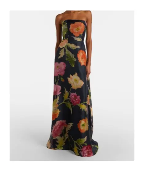 Carolina Herrera Floral Silk Gown