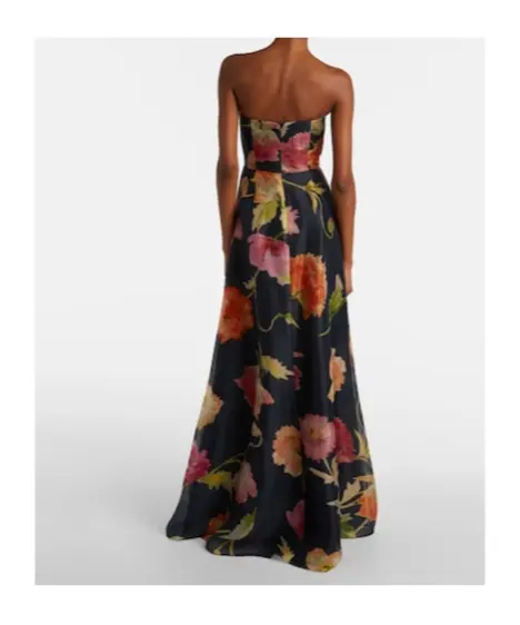 Carolina Herrera Floral Silk Gown