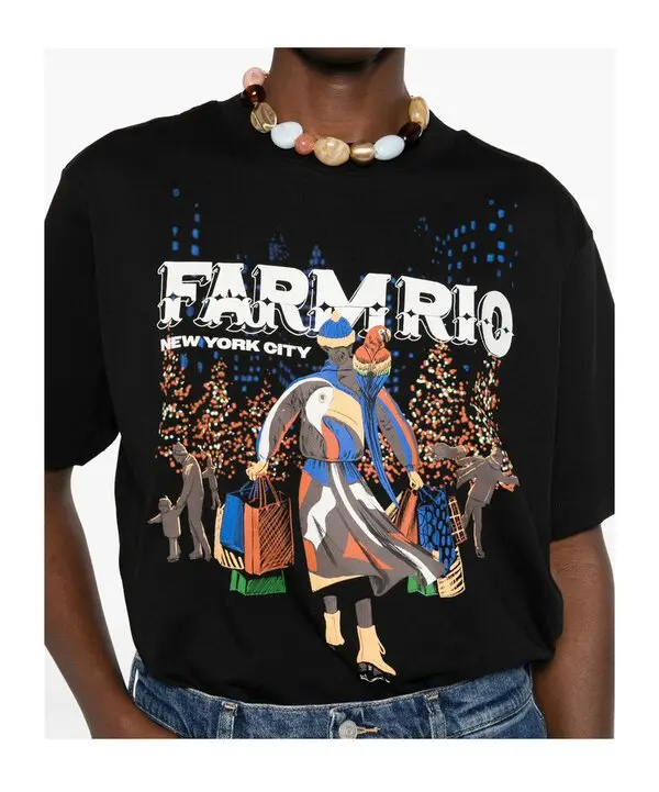 Farm Rio Graphic Printed Crewneck T-shirt