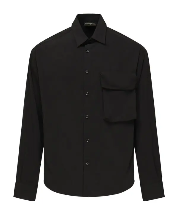 GIULIANO GALIANO Wolf Oversized Pocket Shirt - Black