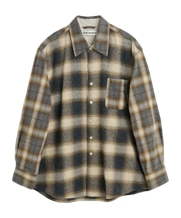 Our Legacy Above Check Pattern Buttoned Shirt