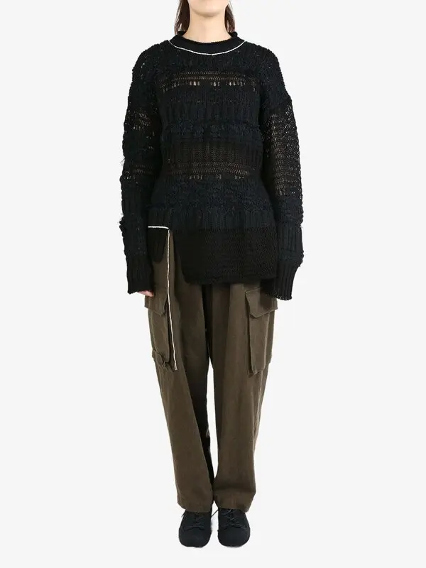Y’s Destructured Stripe Knitwear