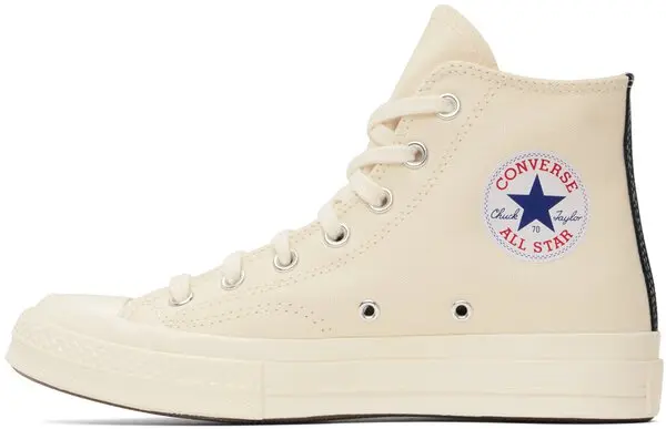 Play Comme Des Garcon X Converse Single Heart Chuck 70 Sneakers