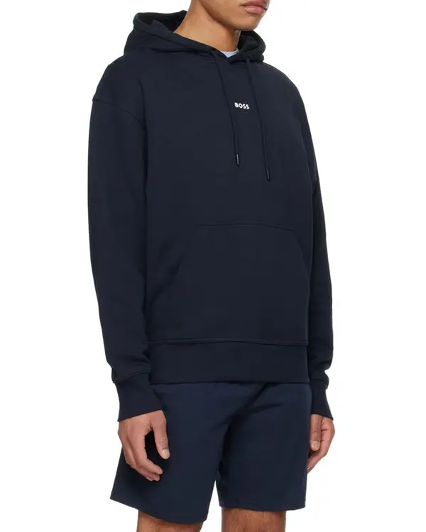 Hugo Boss Rubberised-logo Cotton Hoodie