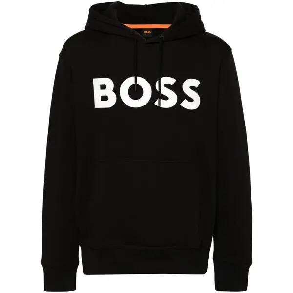 Hugo Boss Logo Printed Drawstring Hoodie