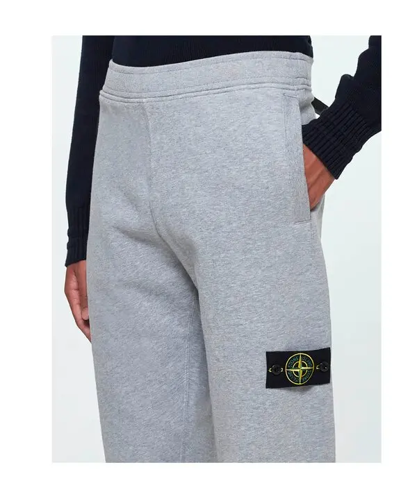 Stone Island Logo Patch Tapered-leg Sweatpants