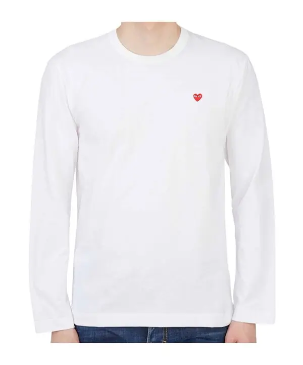 Play Comme Des Garcon Logo-appliqu Cotton T-shirt